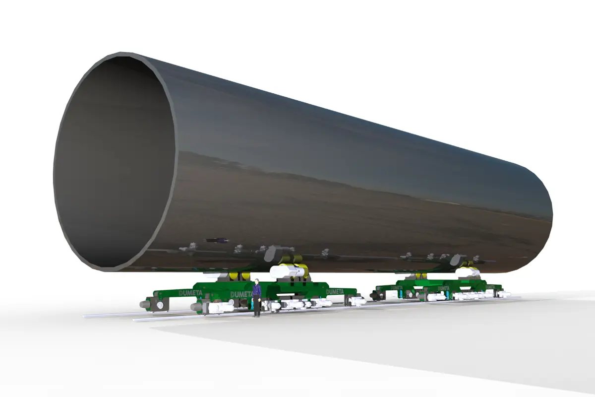 Rotator for large pipes and tanks | Dumeta® mechanical engineering