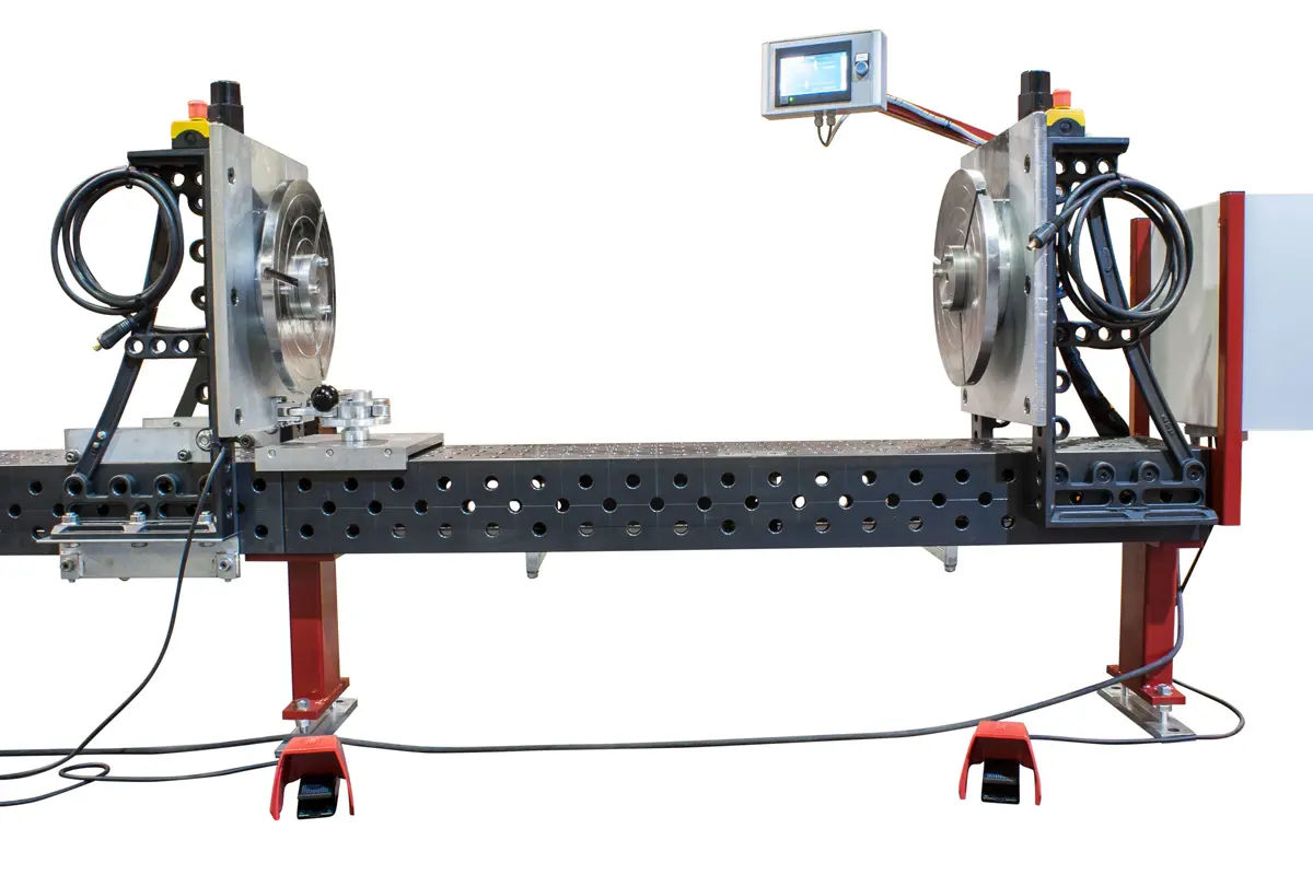 Two synchronously rotating positioners | Dumeta® mechanical engineering